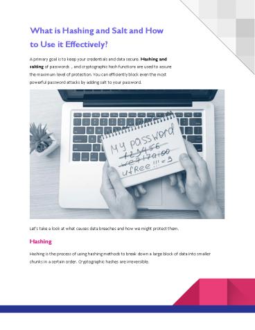 What is Hashing and Salt and How to Use it Effectively? presentation ...