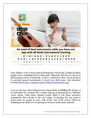 PPT – No need of real instruments while you have one app with all music ...