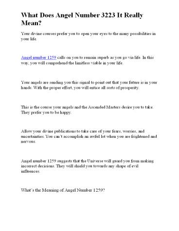 What Does Angel Number 3223 It Really Mean? (1) presentation | free to ...