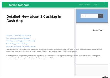 PPT – Detailed view about $ Cashtag in Cash App - Contact Cash Apps ...
