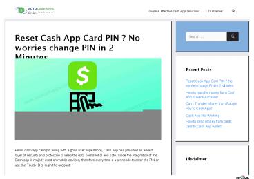 PPT – Reset Cash App Card PIN ? No worries change PIN in 2 Minutes ...