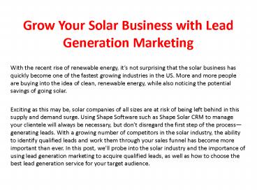 The Importance of CRM Integration with Encompass LOS presentation ...