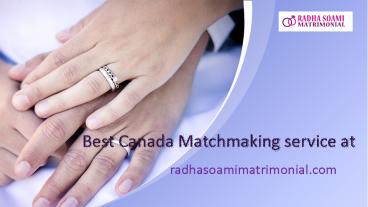 Canada Matrimony presentation | free to download