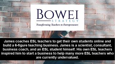 PPT – Teaching English Online - Bowei Strategy PowerPoint presentation | free to download - id ...