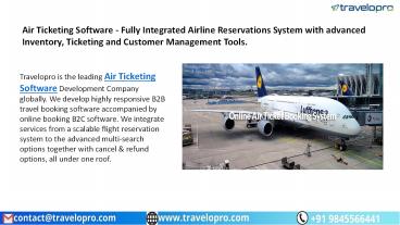 Air Ticketing Software presentation | free to view