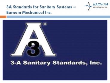 What is a 3A- Standard System? - BarnumMechanical presentation | free ...
