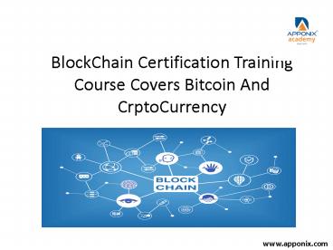 BLOCK-CHAIN TRAINING presentation | free to download