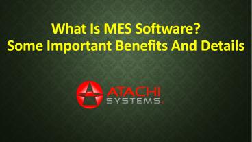 What is MES presentation | free to download