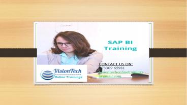 SAP BI Training | SAP BI Online Training - Vision Tech presentation ...