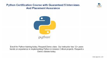 PPT – Python Course by Apponix Academy | 100% Placement Assurance ...