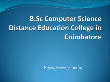 PPT – B.SC COMPUTER SICENCE PowerPoint presentation | free to download ...