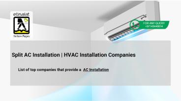 PPT – Split AC Installation | HVAC Installation Companies PowerPoint ...
