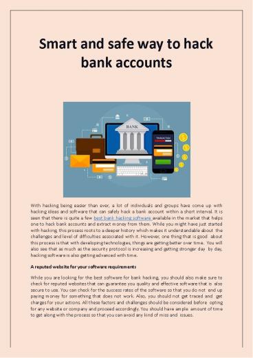 Smart and safe way to hack bank accounts presentation | free to download