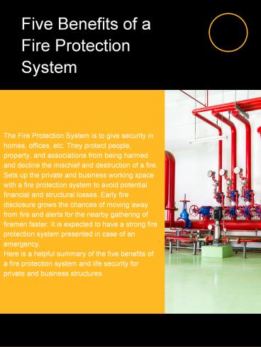 PPT – 5 Benefits of a Fire Protection System PowerPoint presentation ...