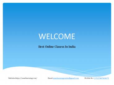 best Online Clasess in India presentation | free to download