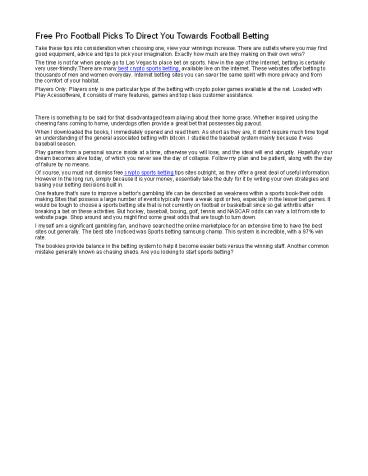 PPT – Free Pro Football Picks To Direct You Towards Football Betting ...
