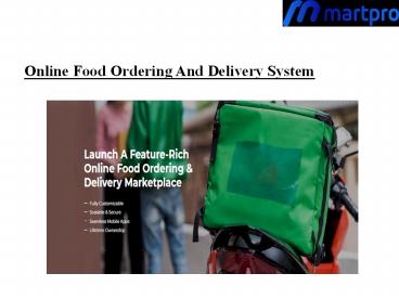 Online Food Ordering And Delivery System presentation | free to download