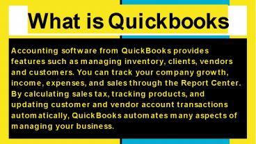 PPT – Quickbooks PowerPoint presentation | free to download - id ...