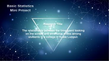 Basic Statistics Mini Project presentation | free to download