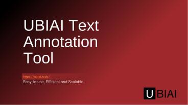 Data Annotation Tool presentation | free to download