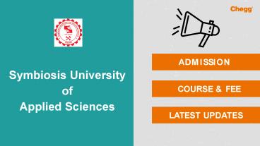 PPT – Symbiosis University of Applied Sciences PowerPoint presentation ...