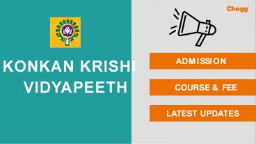 Konkan Krishi Vidyapeeth (DBSKKV), Dapoli presentation | free to download