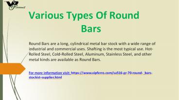 Various Types Of Round Bars presentation | free to download