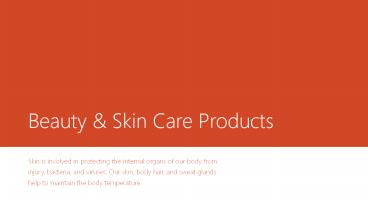PPT – Beauty & Skincare Products PowerPoint presentation | free to ...