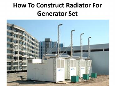 PPT – Precautions at using a diesel generator set radiator PowerPoint ...
