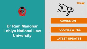 PPT – Dr Ram Manohar Lohiya National Law University - [RMLNLU], Lucknow ...