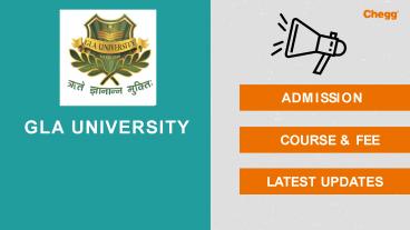 G L A University - [GLA], Mathura presentation | free to download