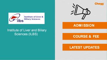 Institute of Liver and Billary Sciences ( ILBs) presentation | free to ...