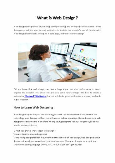 PPT – What is Web Design? (1) PowerPoint presentation | free to ...