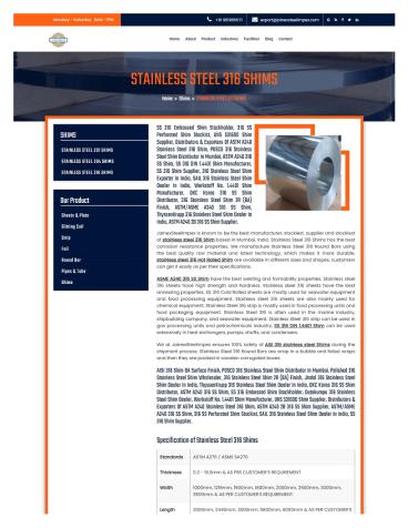 PPT – 316 Stainless Steel Shim, UNS S31600 SS 316 Shim exporters in India PowerPoint ...