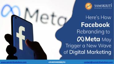 Here’s How Facebook Rebranding to Meta May Trigger a New Wave of ...