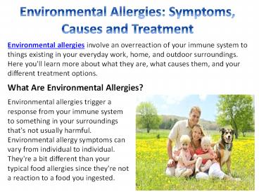 PPT – Environmental Allergies: Symptoms, Causes and Treatment ...