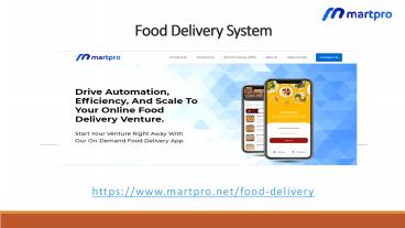 Food Delivery System presentation | free to download
