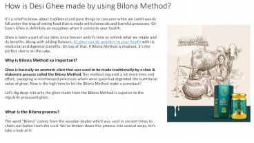 How is Desi Ghee made by using Bilona Method presentation | free to ...