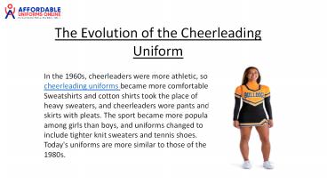 The Evolution of the Cheerleading Uniform presentation | free to download