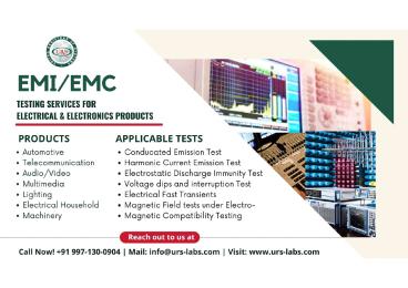 PPT – EMI and EMC Testing Lab and Facility India - URS Labs PowerPoint ...