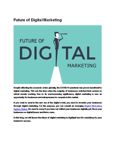 Future of Digital Marketing presentation | free to download