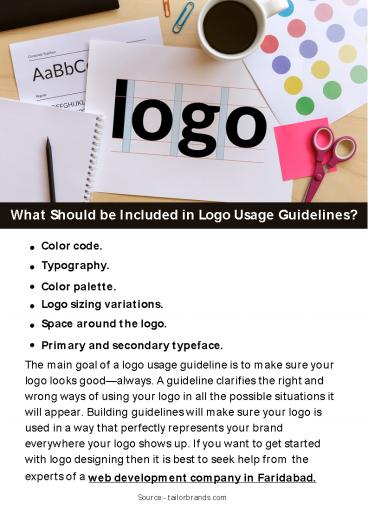 PPT – What Should be Included in Logo Usage Guidelines? PowerPoint ...