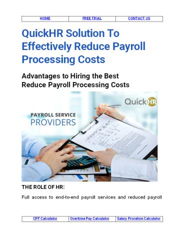 PPT – Advantages to Hiring the Best Reduce Payroll Processing Costs ...
