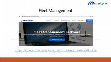 Fleet Management presentation | free to download