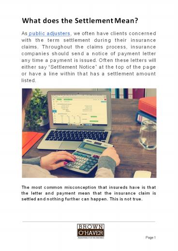 PPT – What does the Settlement Mean? PowerPoint presentation | free to ...