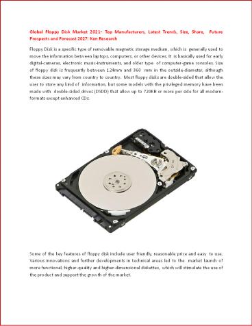 PPT – Global Floppy Disk Market Research Report, Analysis, Revenue ...