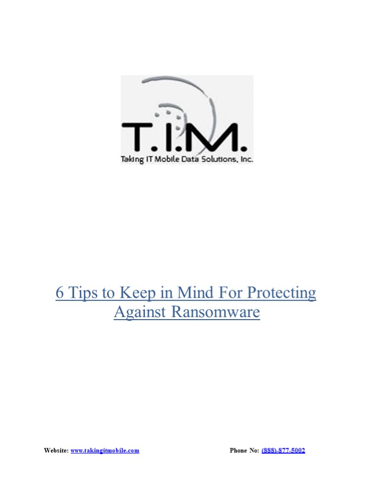 6 Tips to Protect against Ransomware presentation | free to download