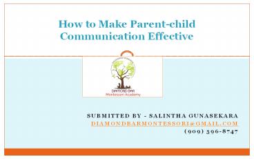 How to Make Parent-child Communication Effective presentation | free to ...