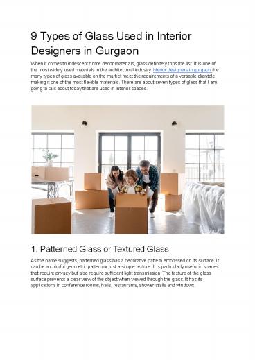 9 Types of Glass Used in Interior Designers in Gurgaon presentation ...