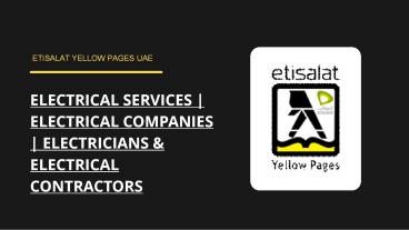 PPT – Electrical Services | Electrical Companies | Electricians ...
